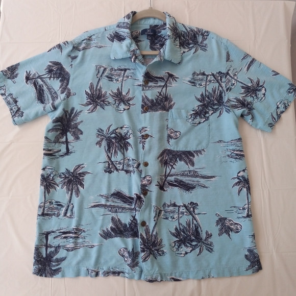 George | Shirts | George Blue Hawaiian Shirt | Poshmark